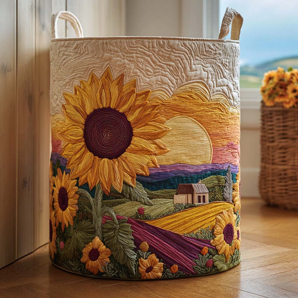 Radiant Bloom Quilted Laundry Basket NCU0NTD017 – Quiltnest