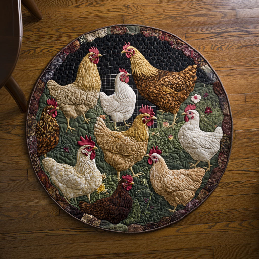 Rustic Peck Quilted Round Mat NCU0PT1087 – Quiltnest