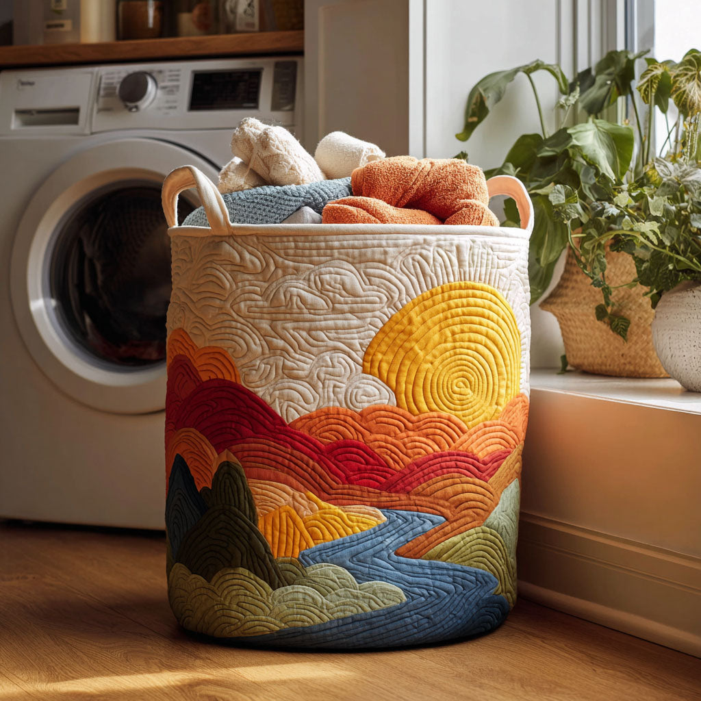 Sunrise Flow Quilted Laundry Basket NCU0NTV007 – Quiltnest