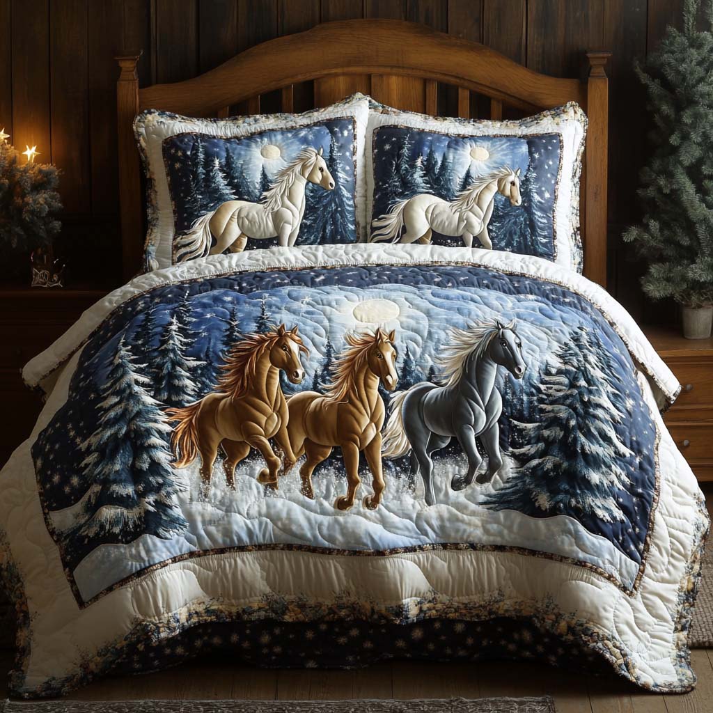 Alpine Gallop 3-Piece Quilted Bedding Set NCU0NNL160 – Quiltnest