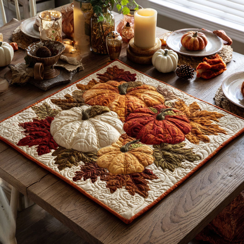 Amber Harvest Quilted Table Topper NCU0NTV196 – Quiltnest