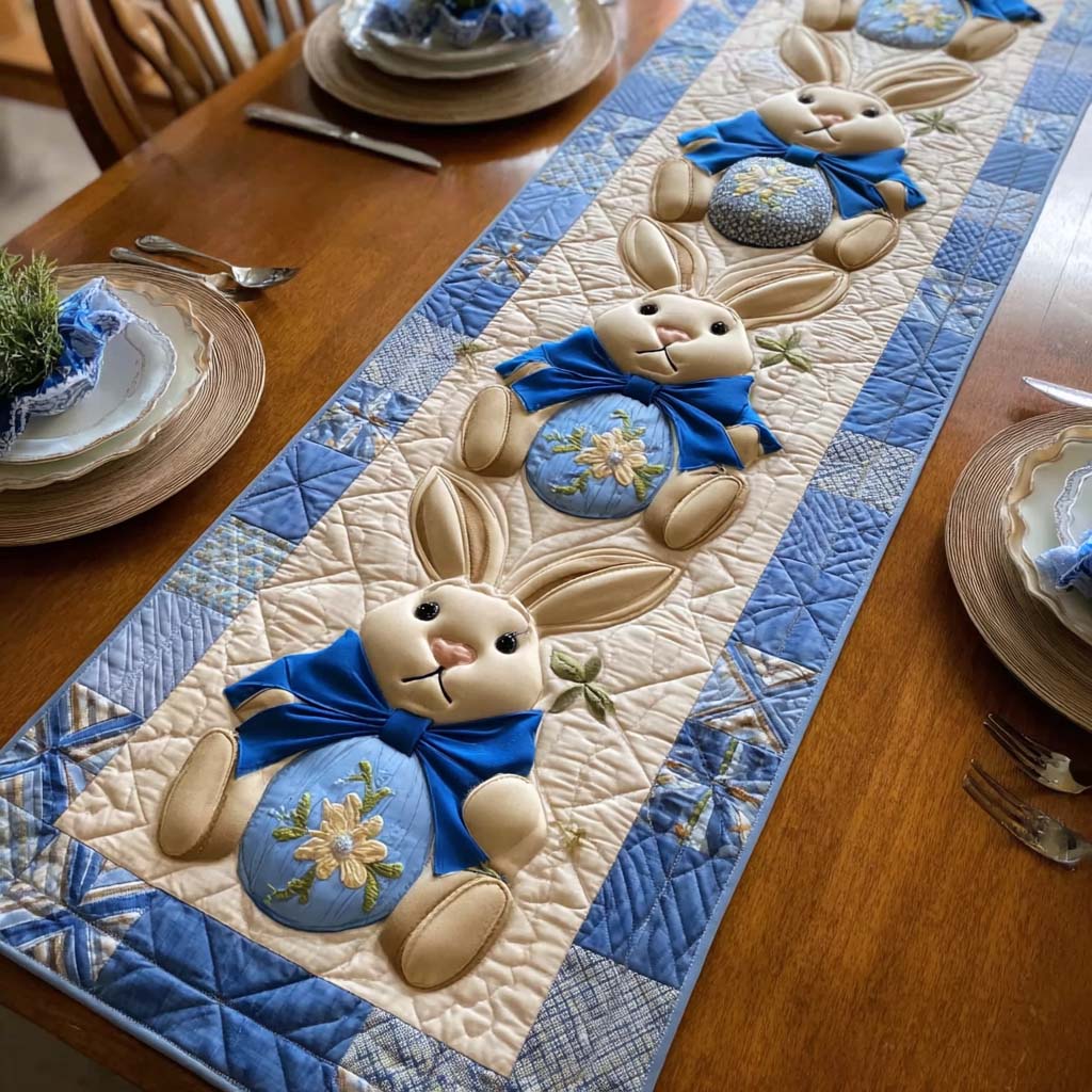 Azure Easter Quilted Table Runner NCU0HNH884 – Quiltnest