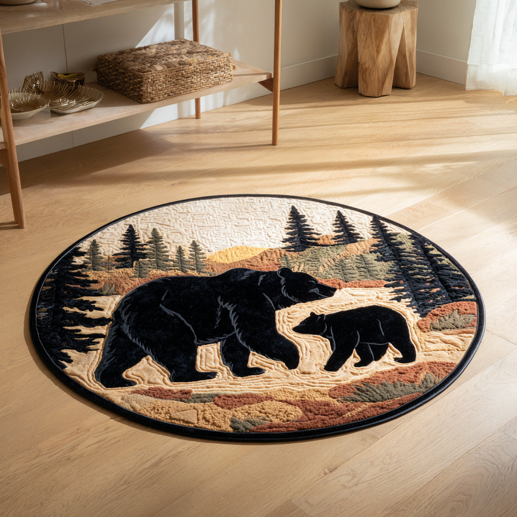 Bear Mountain Trail Round Carpet NCU0HH826 – Quiltnest