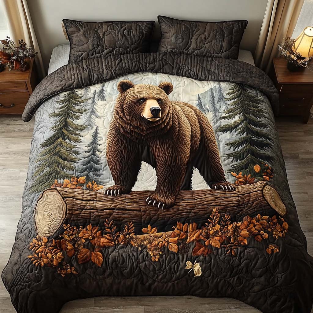 Bear Tales 3-Piece Quilted Bedding Set NCU0NNT1946 – Quiltnest