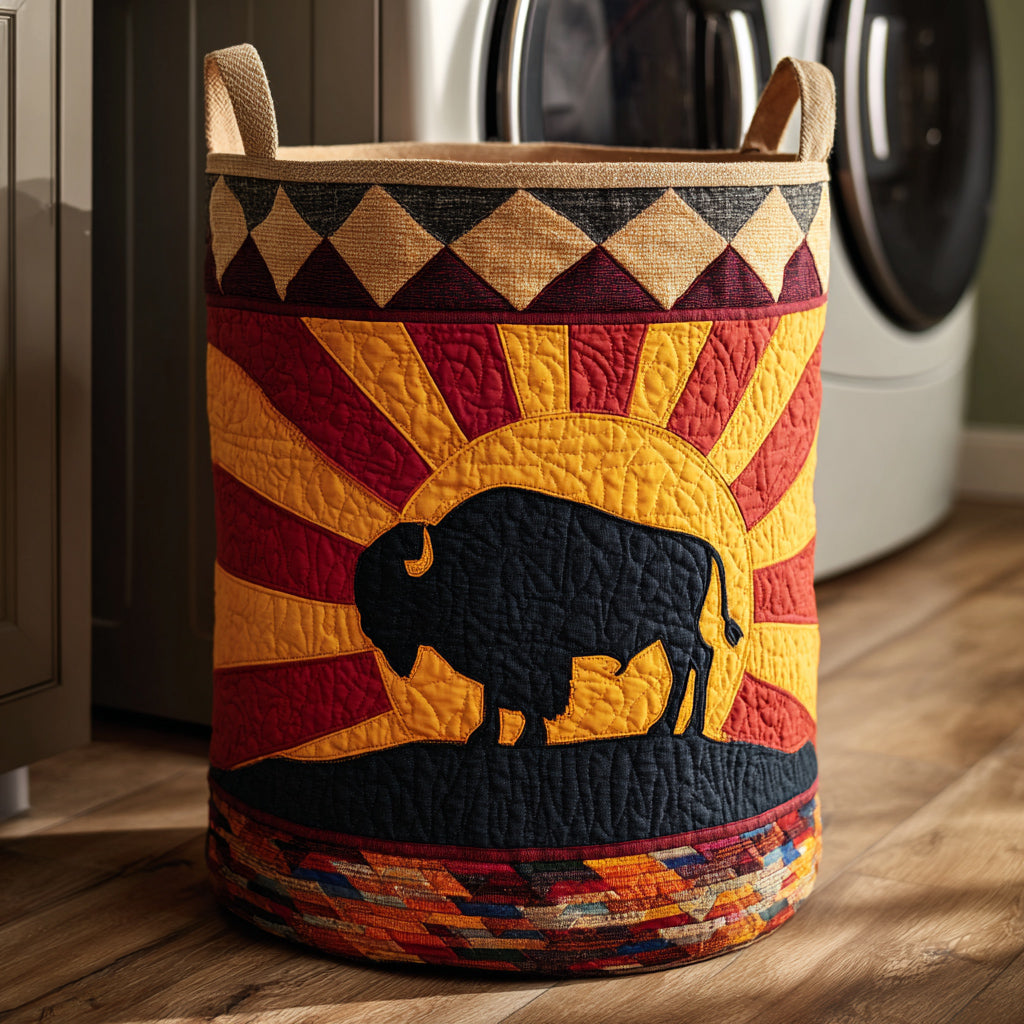 Bison Sunburst Quilted Laundry Basket NCU0HNH450 – Quiltnest