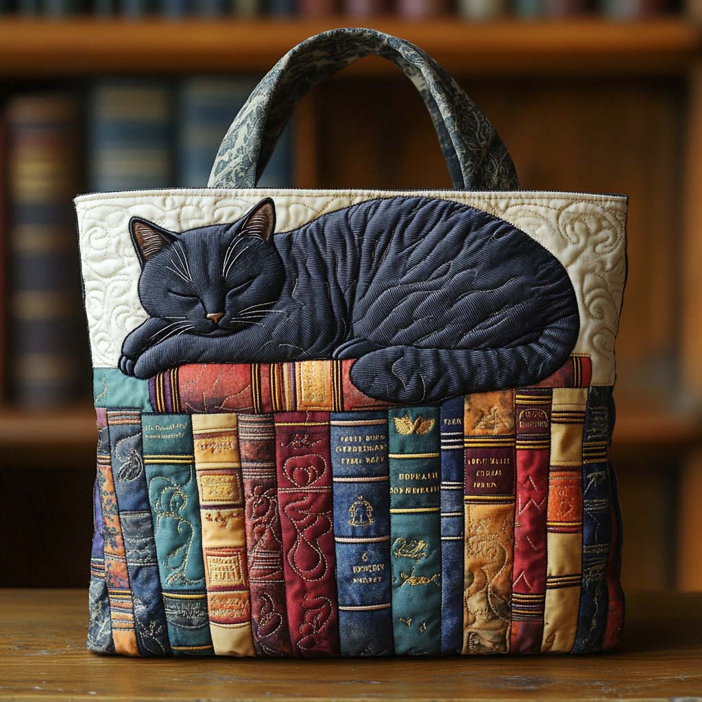 Book Nook Napper Quilted Tote Bag NCU0NXD555 – Quiltnest