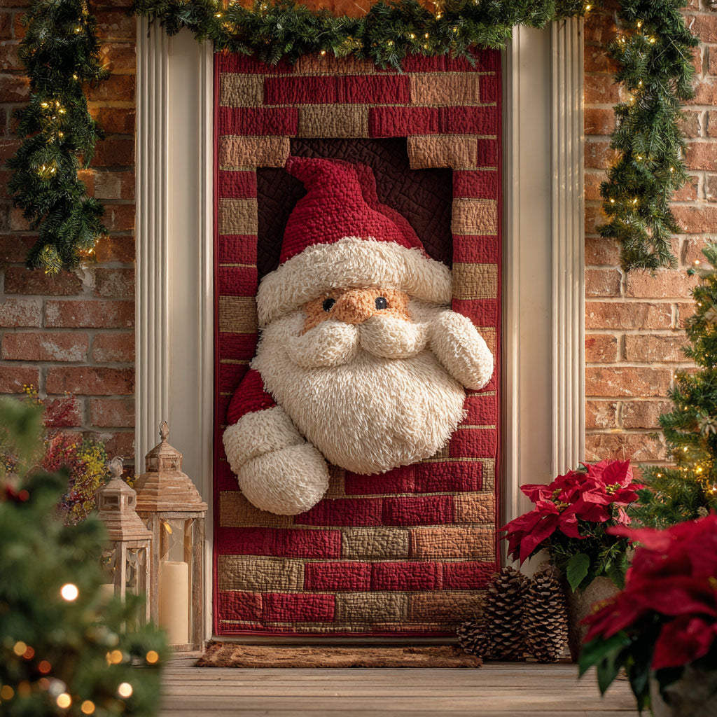Brickside Santa Quilted Door Cover NCU0TV990 – Quiltnest