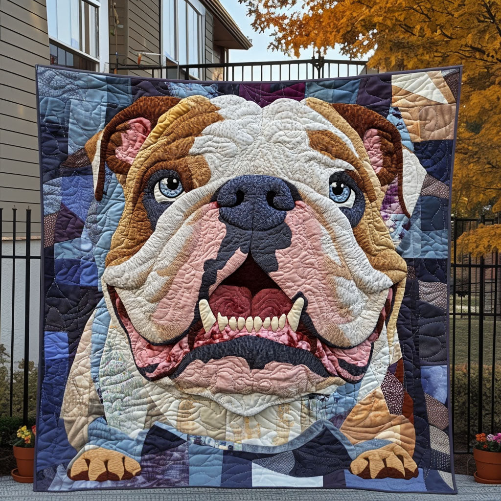 Bulldog Moments Quilted Blanket NCU0PTT462 – Quiltnest
