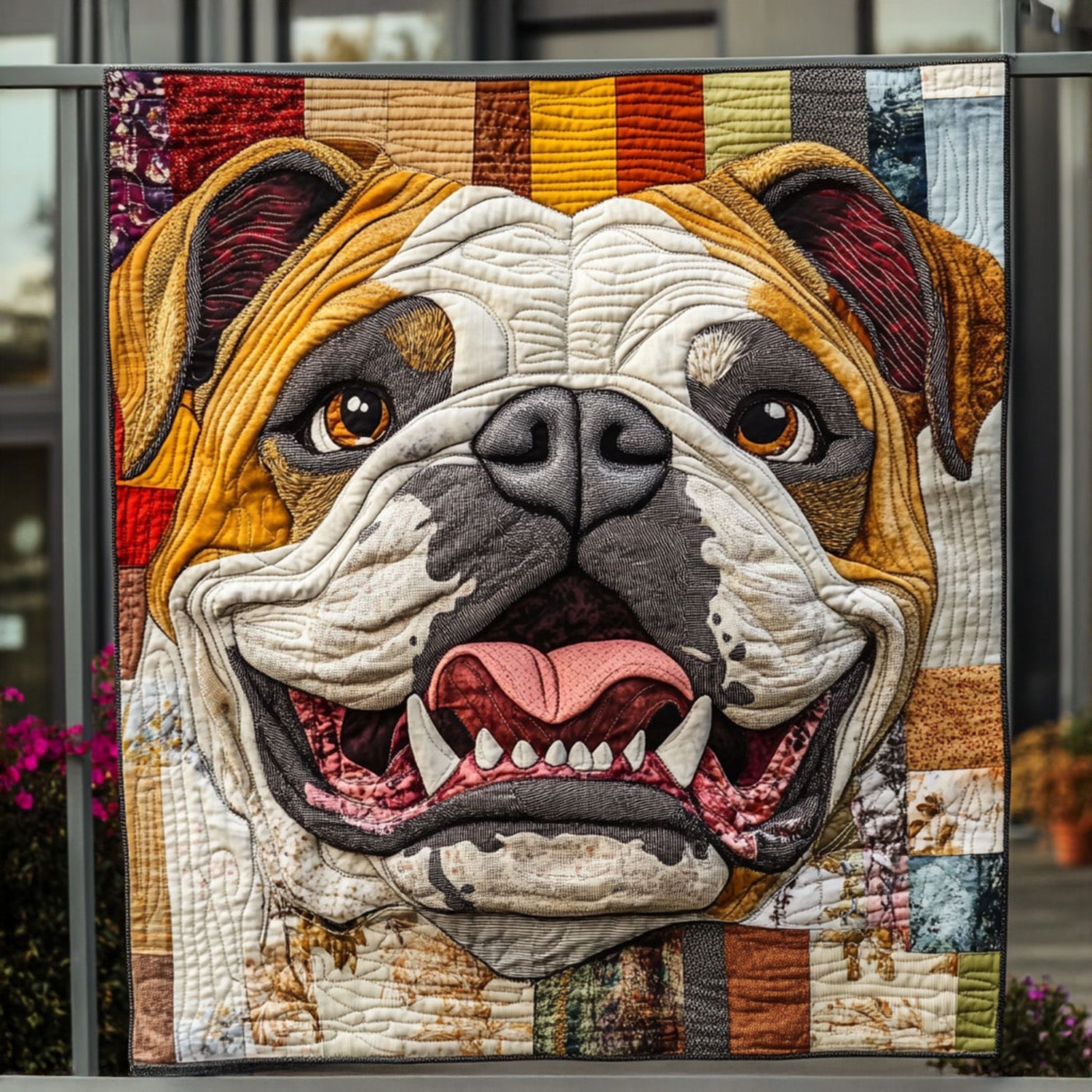 Bulldog Wishes Quilted Blanket NCU0PTT468 – Quiltnest