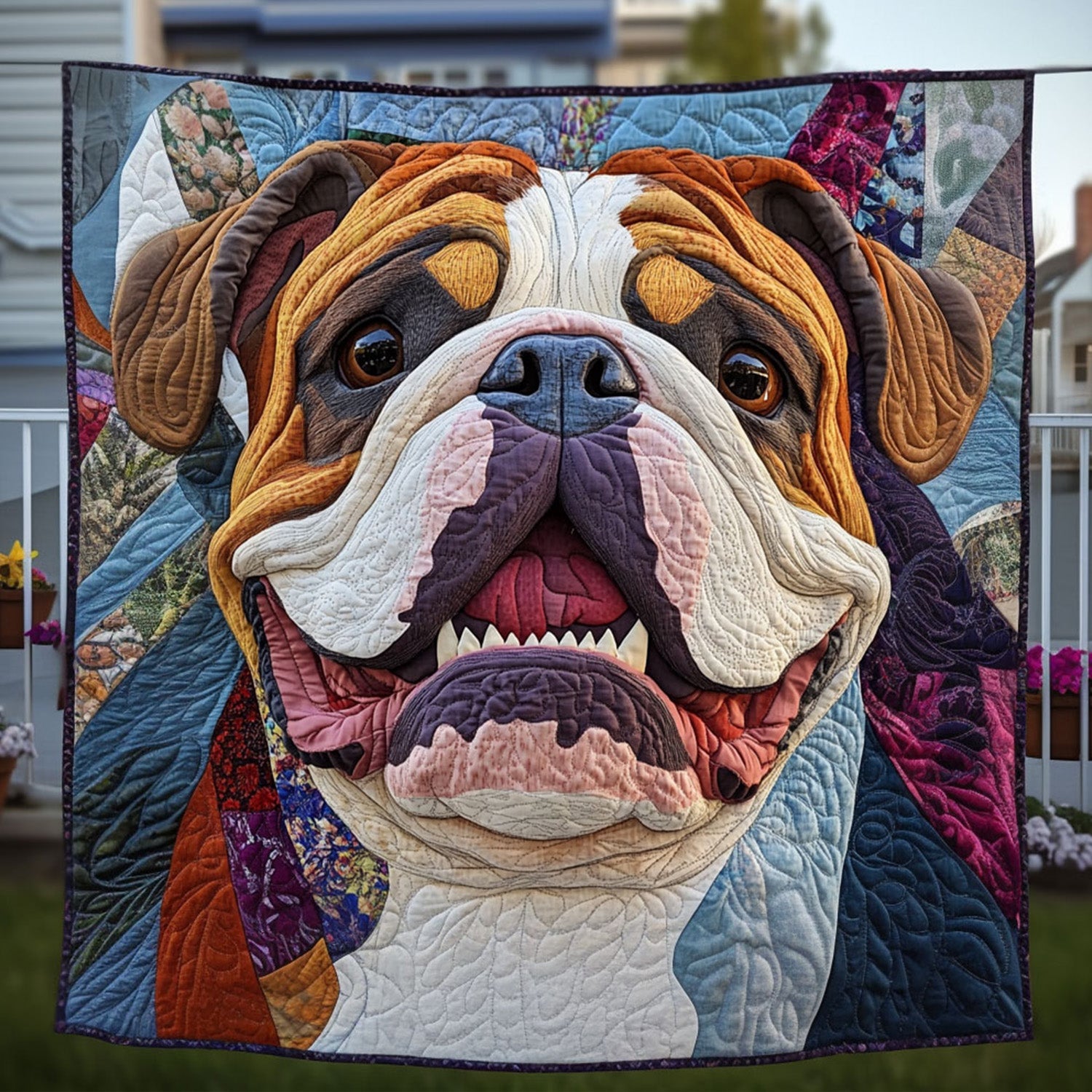 Bulldog World Quilted Blanket NCU0PTT470 – Quiltnest