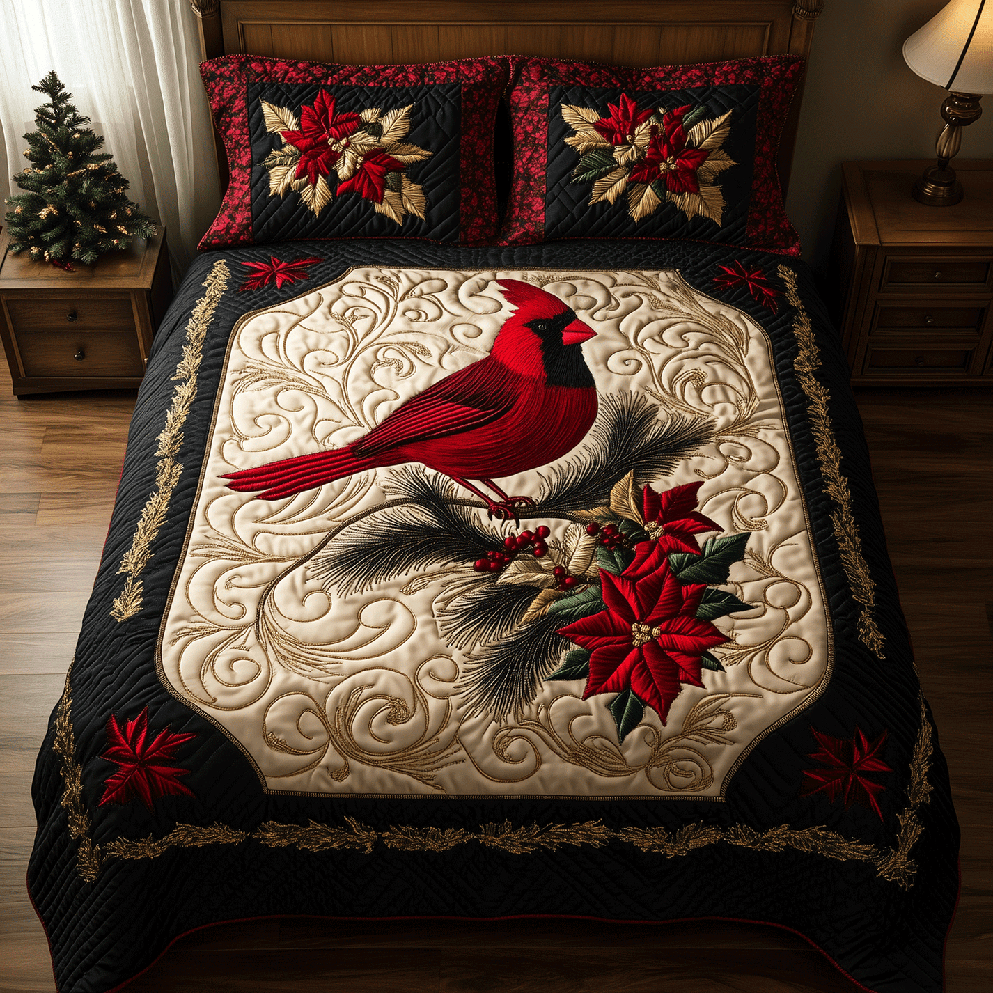 Cardinal Serenity 3-Piece Quilted Bedding Set NCU0TH2138 – Quiltnest