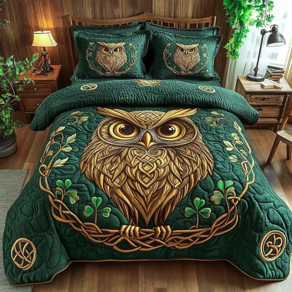 Celtic Night Guardian 3-Piece Quilted Bedding Set NCU0NXD672 – Quiltnest