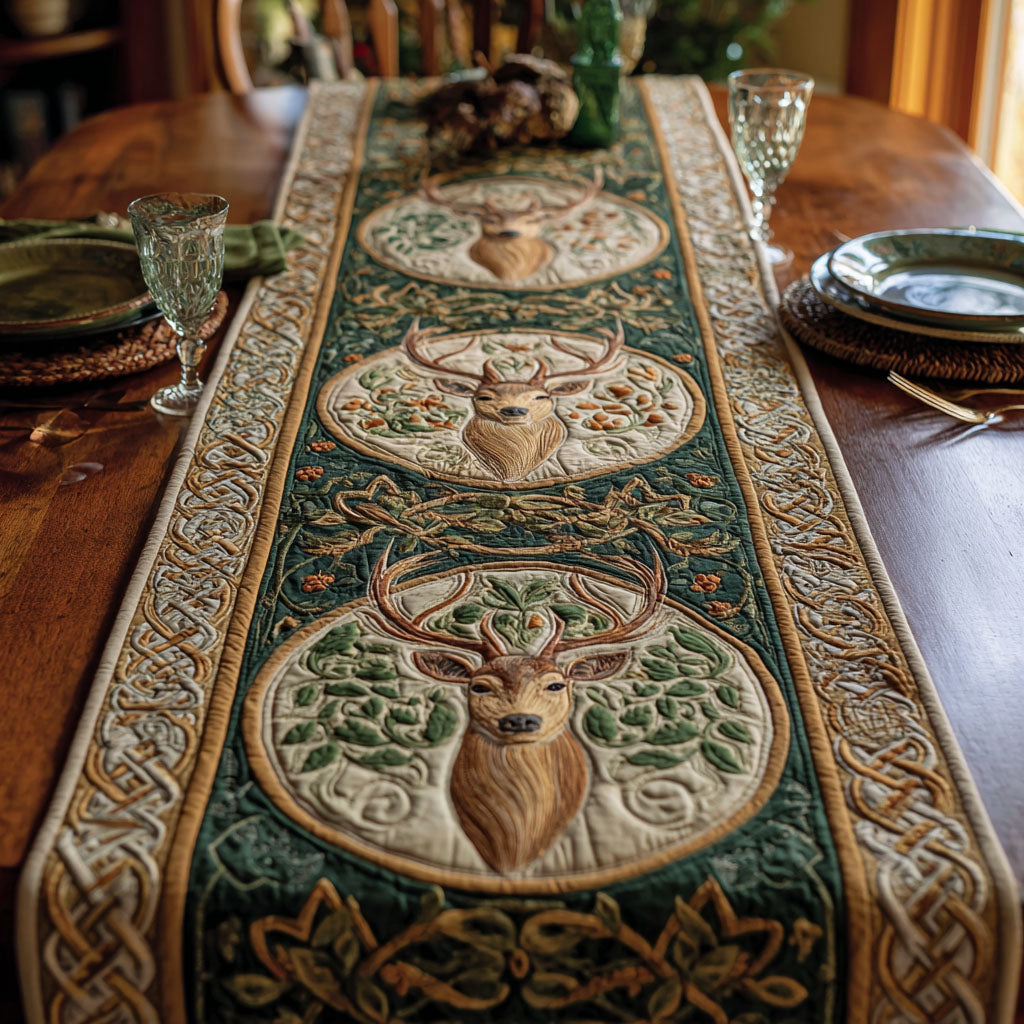 Celtic Stag Quilted Table Runner NCU0NTV381 – Quiltnest
