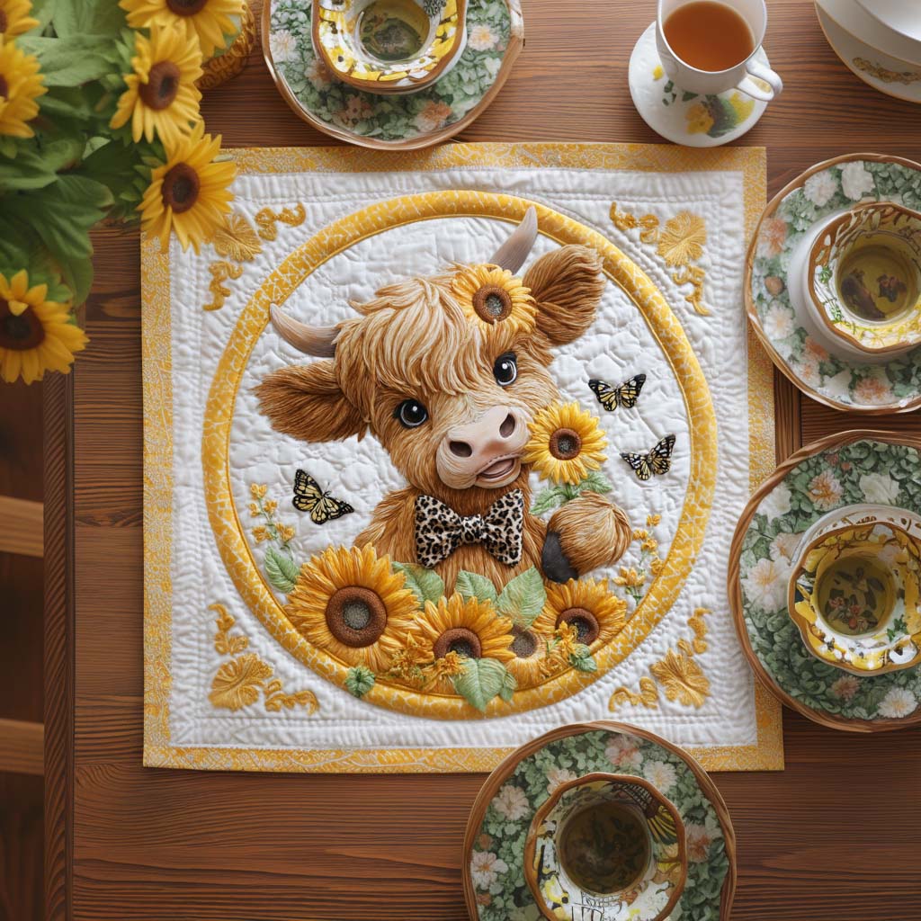 Charming Highlander Quilted Table Topper NCU0NNT1191 – Quiltnest