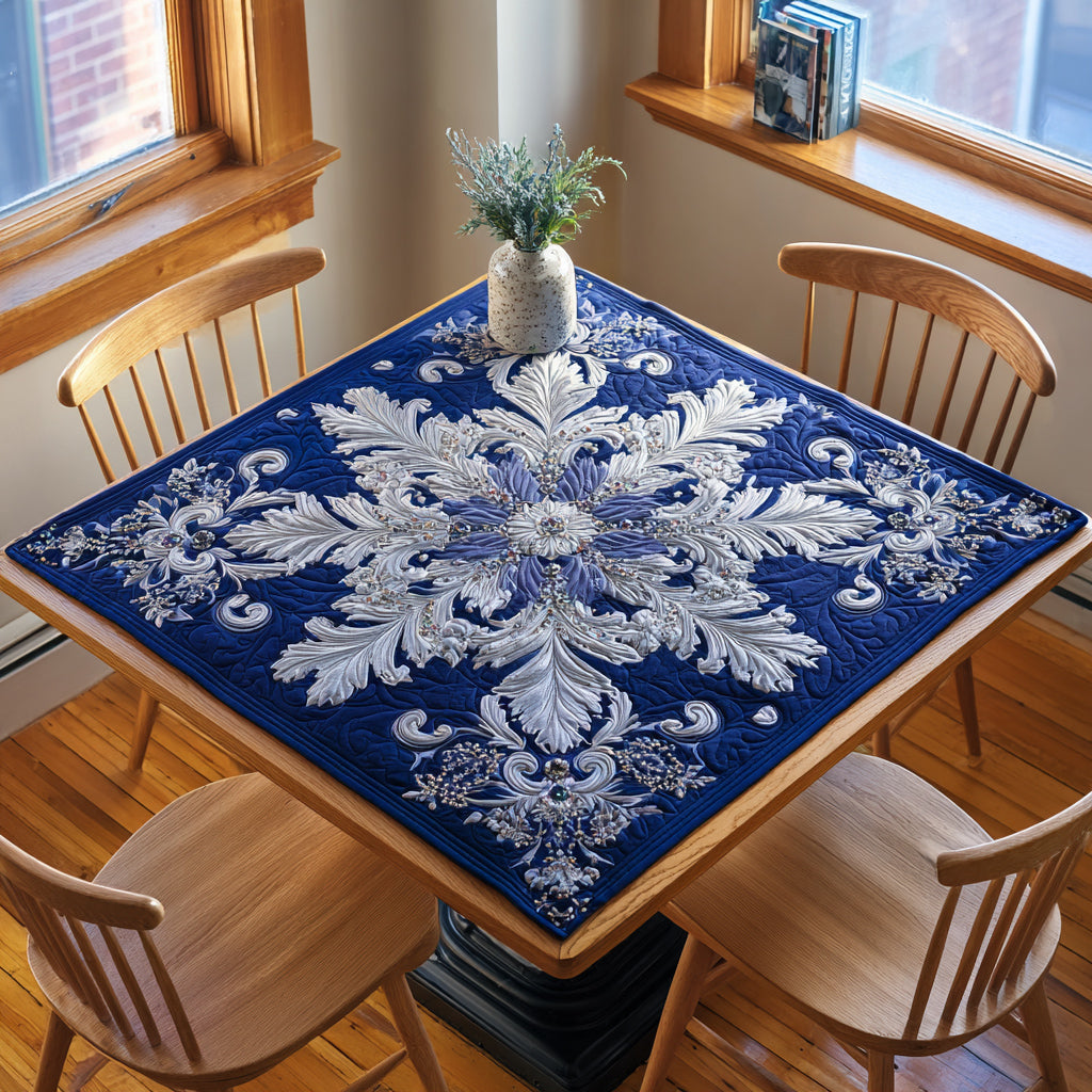 Cosmic Snowflake Bloom Quilted Table Topper NCU0HNH190 – Quiltnest