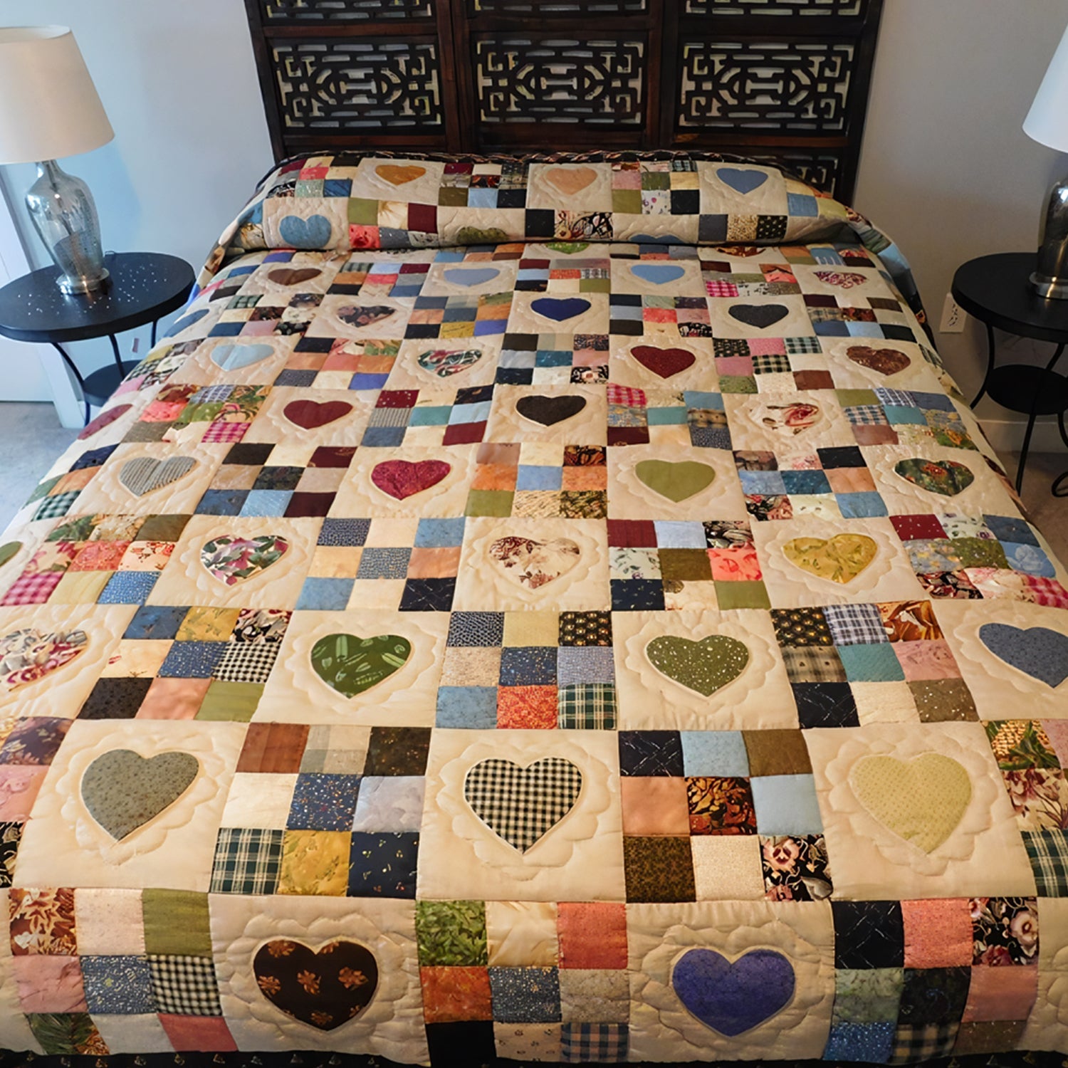 Cottagecore Heart Quilted Blanket NCU0TH611 – Quiltnest