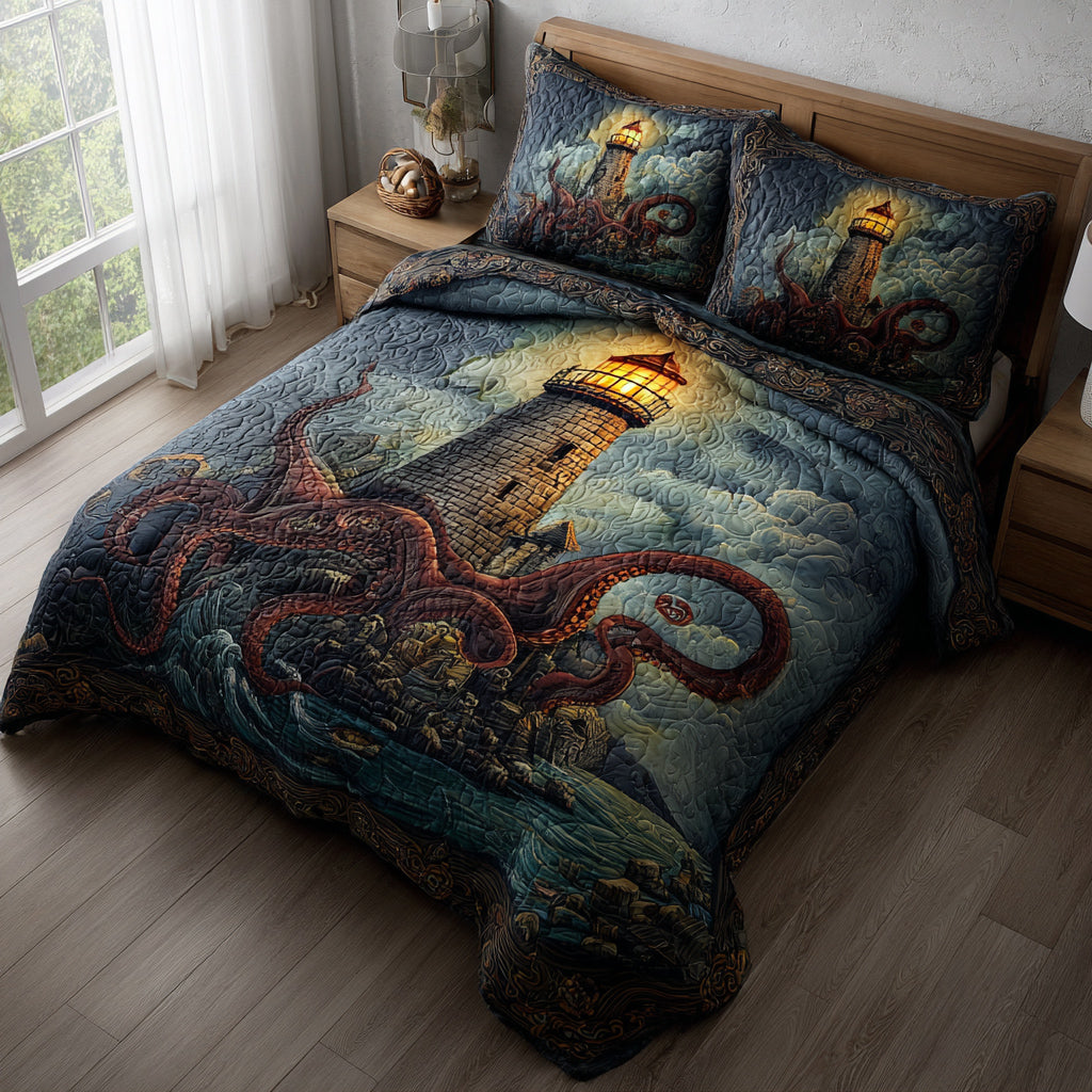 Cthulhu Lighthouse 3-Piece Quilted Bedding Set NCU0HNH312 – Quiltnest