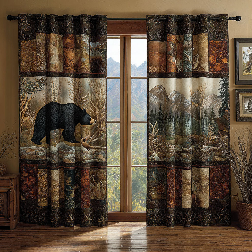Deep Forest Trail Quilted Curtains NCU0PTT2052 – Quiltnest