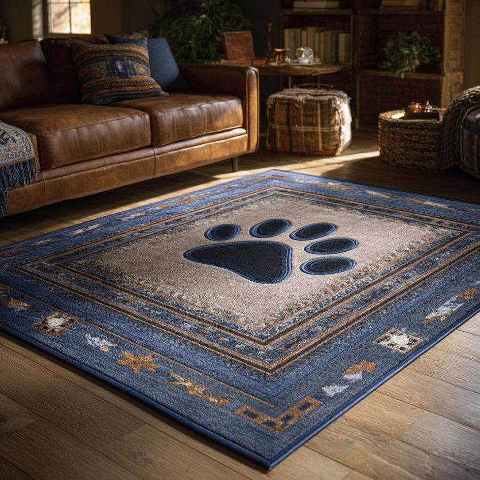Denim Paw Area Rug NCU0NXD1278 – Quiltnest