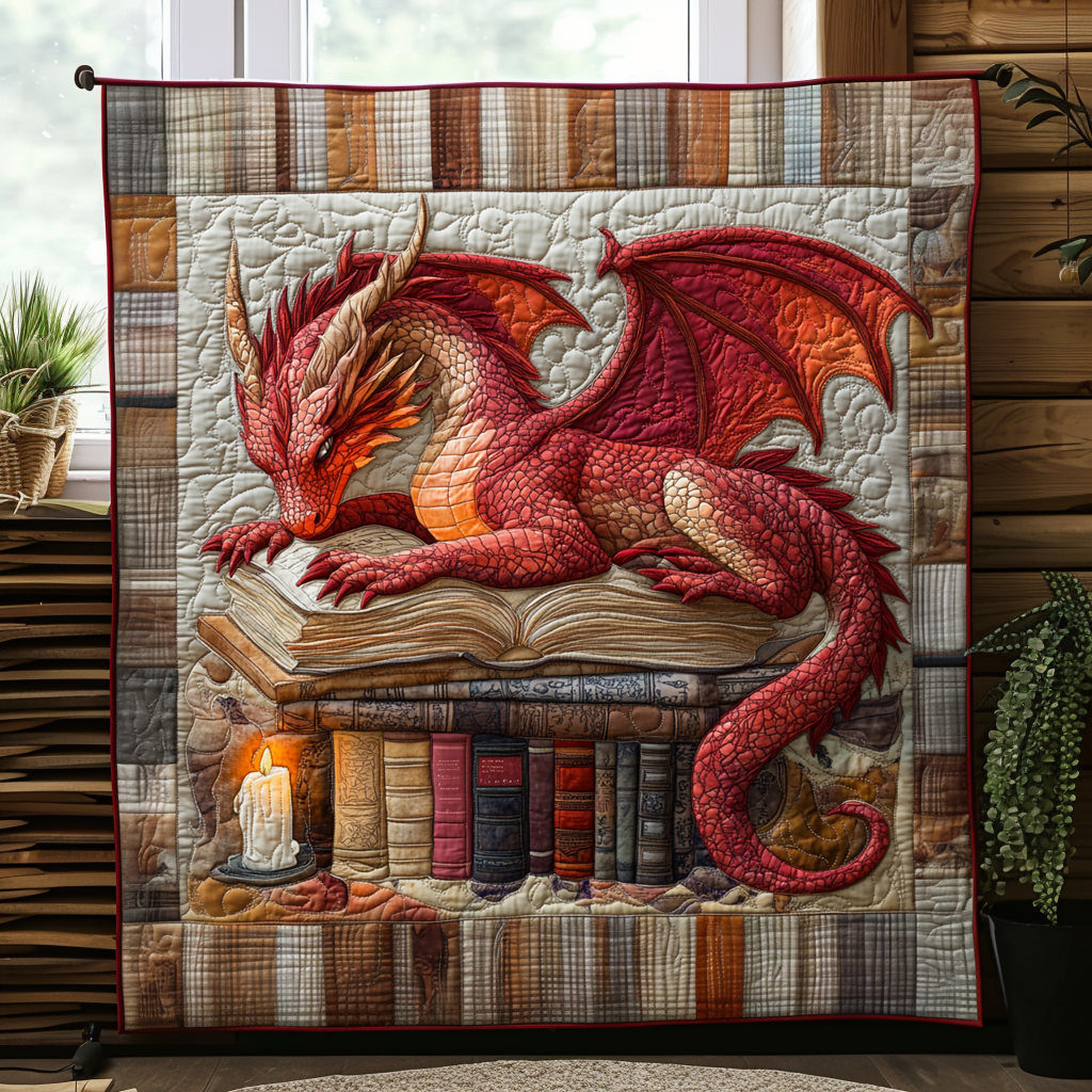 Dragon Book Quilted Blanket NCU0DV085 – Quiltnest