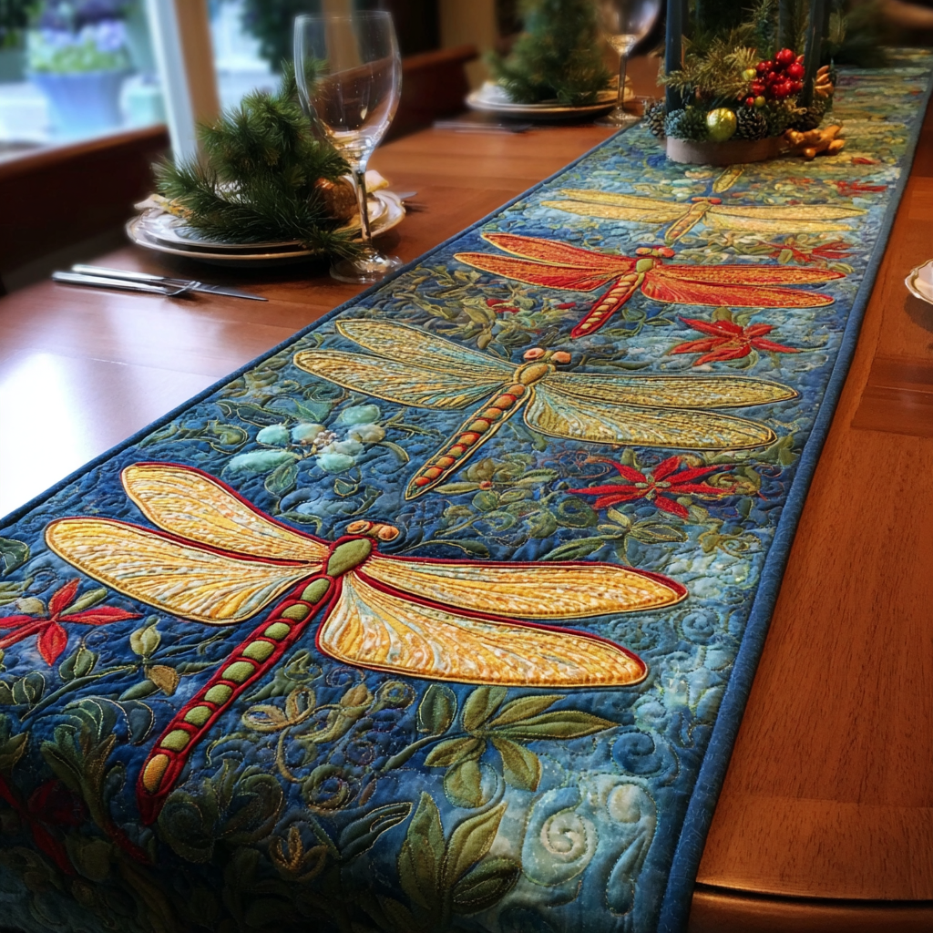 Dragonfly Sky Quilted Table Runner NCU0DDK1481 – Quiltnest