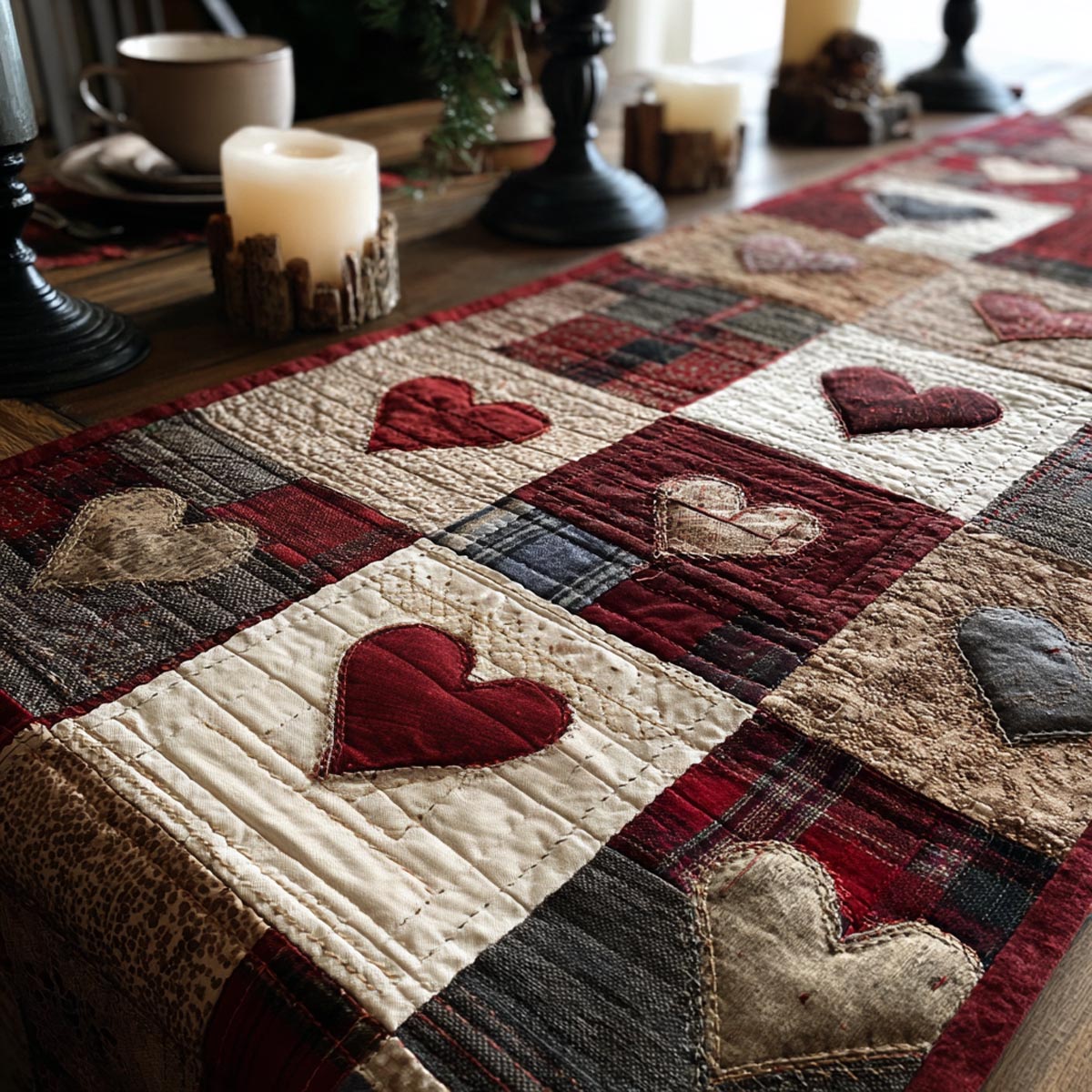 Endless Love Quilted Table Runner NCU0DV1807 – Quiltnest