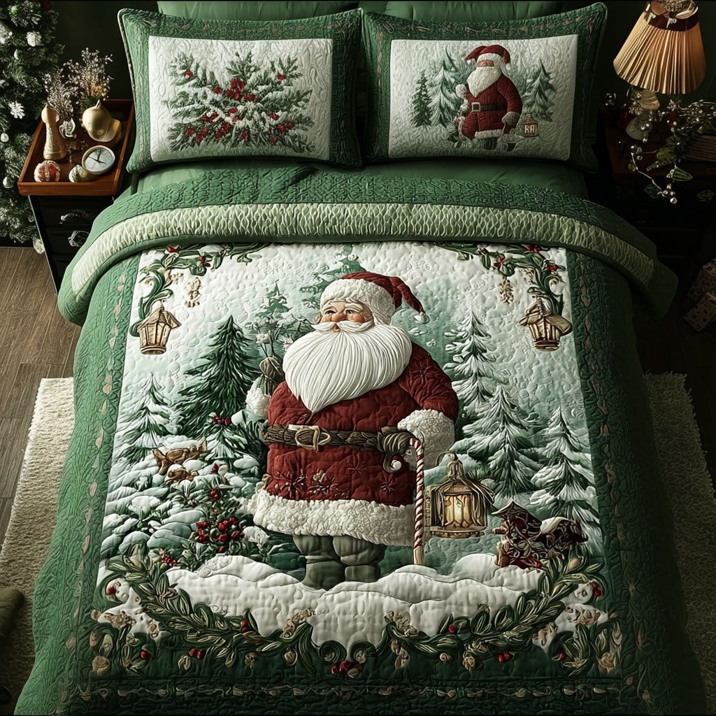 Evergreen Blessing 3-Piece Quilted Bedding Set NCU0PTT1862 – Quiltnest