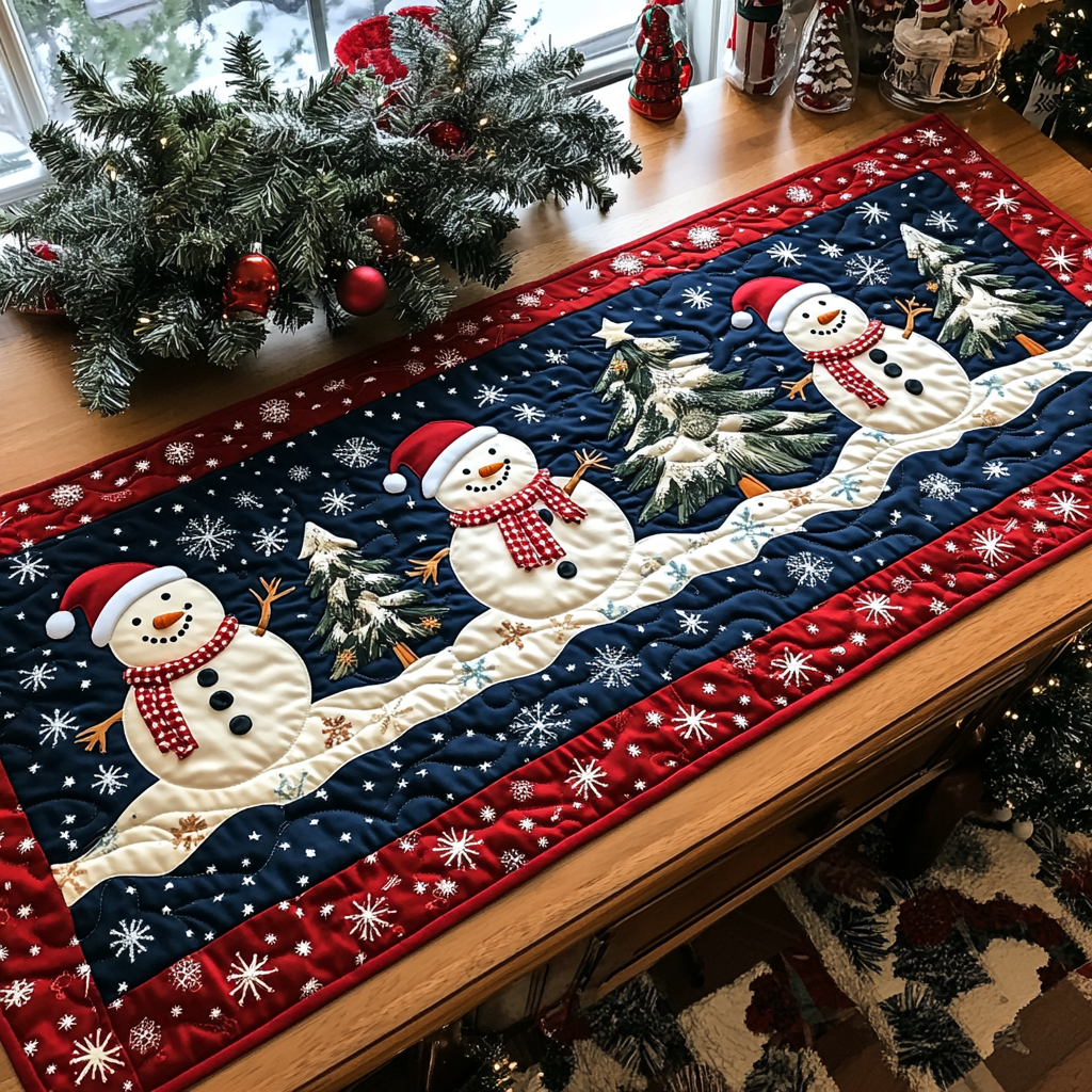 Evergreen Joy Quilted Table Runner NCU0DDK1343 – Quiltnest