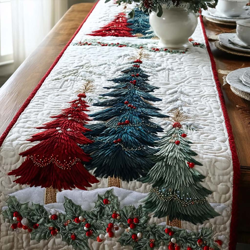 Evergreen Magic Quilted Table Runner NCU0NNT2581 – Quiltnest