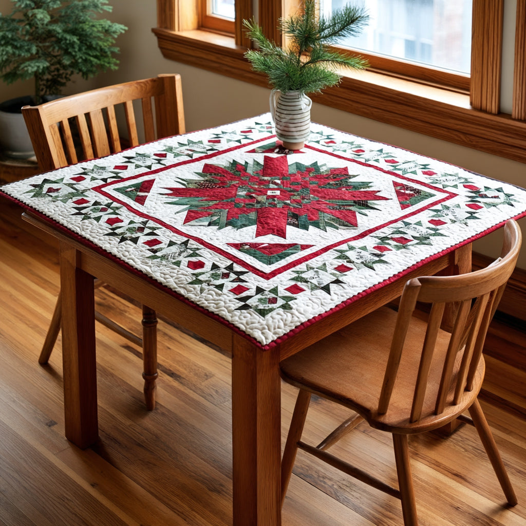 Festive Christmas Quilted Table Topper NCU0HNH257 – Quiltnest