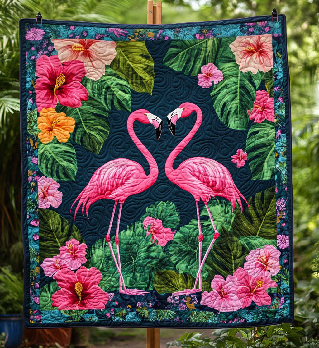 Flamingo Meadow Quilted Blanket NCU0PT636 – Quiltnest