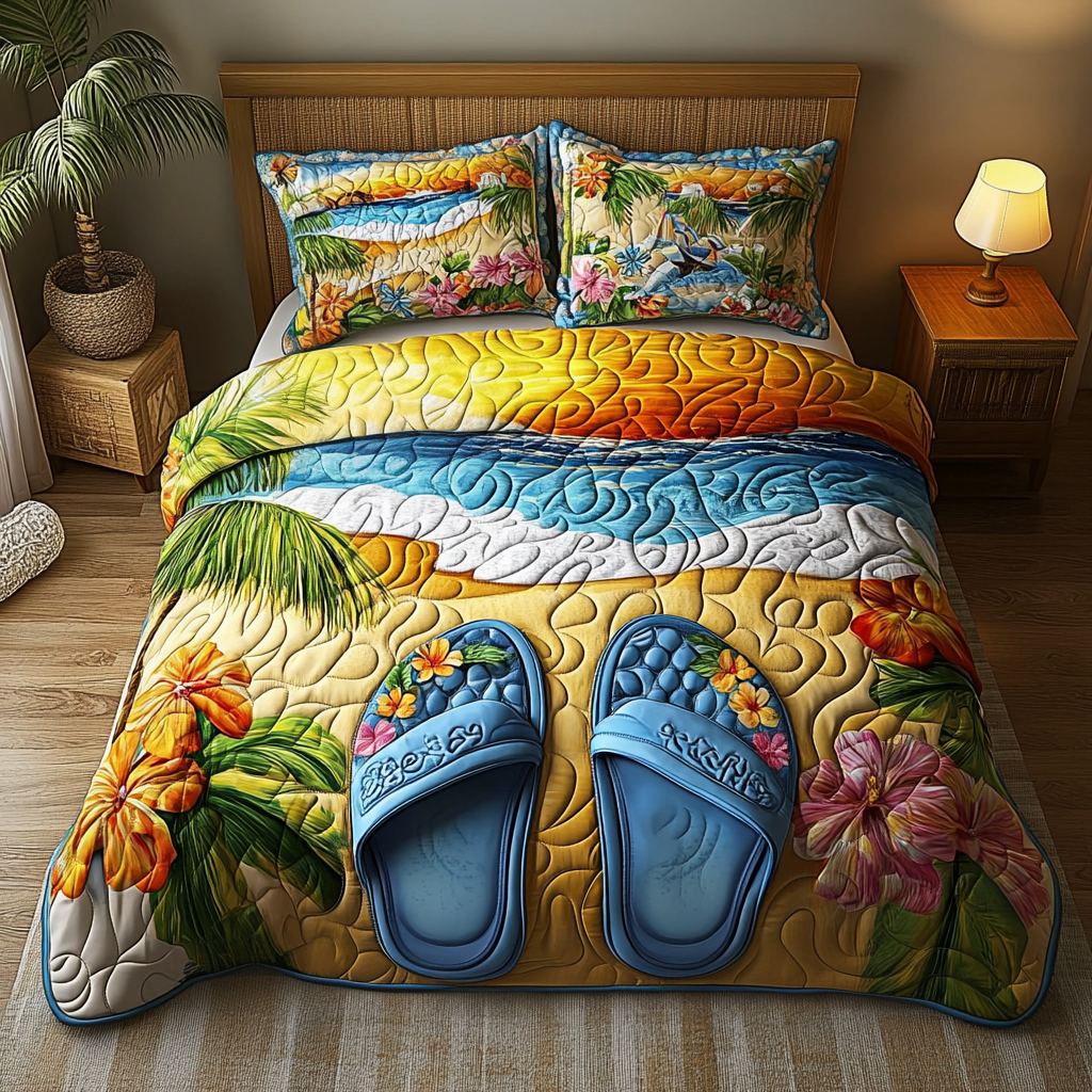Flip Flop Fun Duvet Cover Set NCU0DV294 – Quiltnest