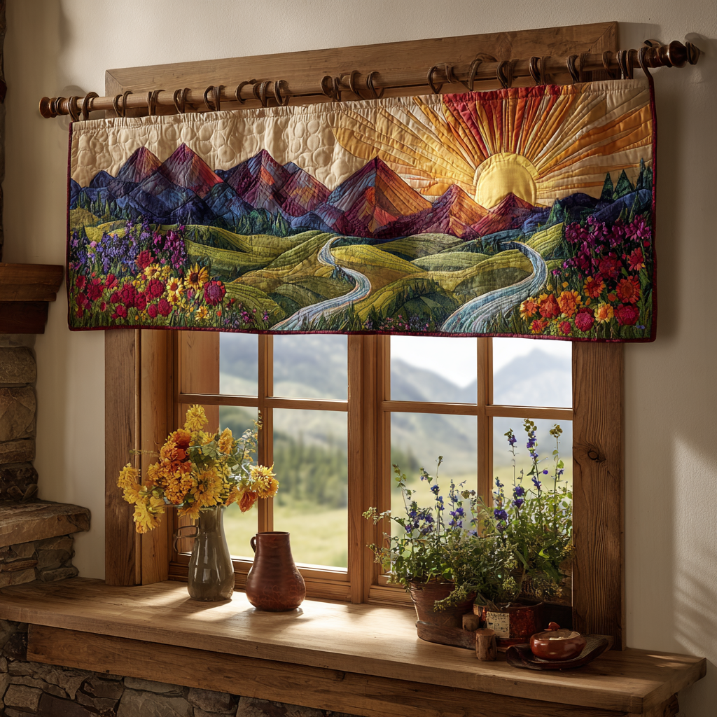 Floral Dawn Quilted Valance NCU0DDK722 – Quiltnest