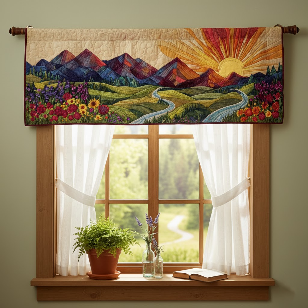 Floral Dawn Quilted Valance NCU0DDK722 – Quiltnest