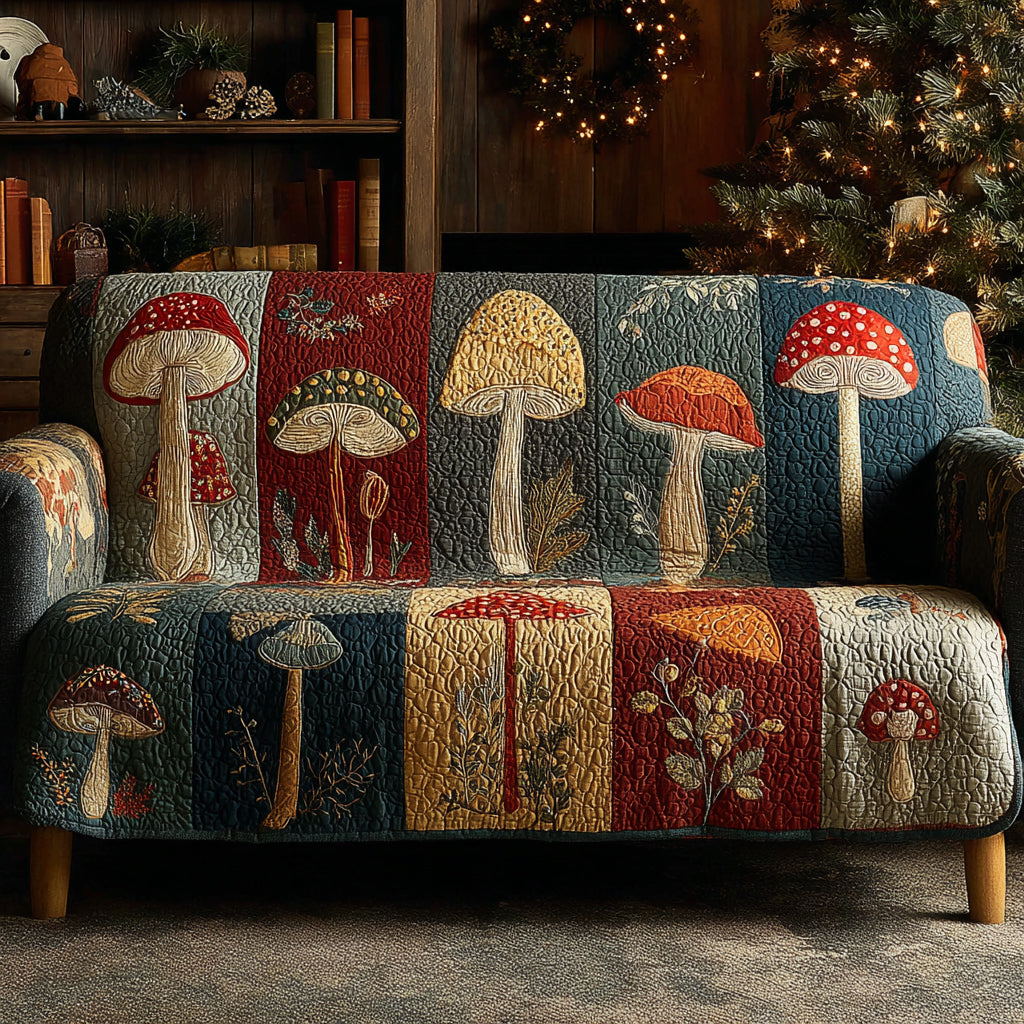 Forest Fungi Haven Quilted Sofa Cover NCU0DV1443 – Quiltnest