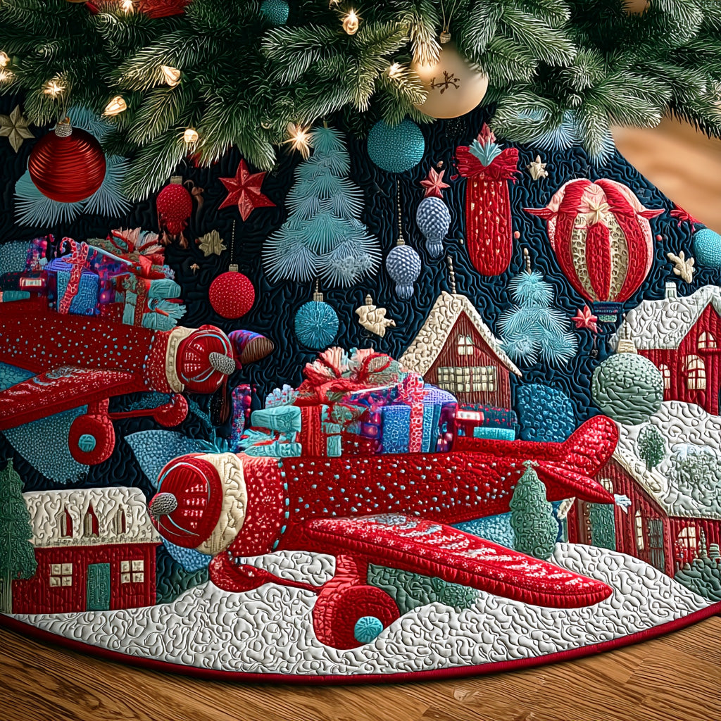 Frozen Evergreen Lane Christmas Quilted Tree Skirt NCU0NTD814 – Quiltnest