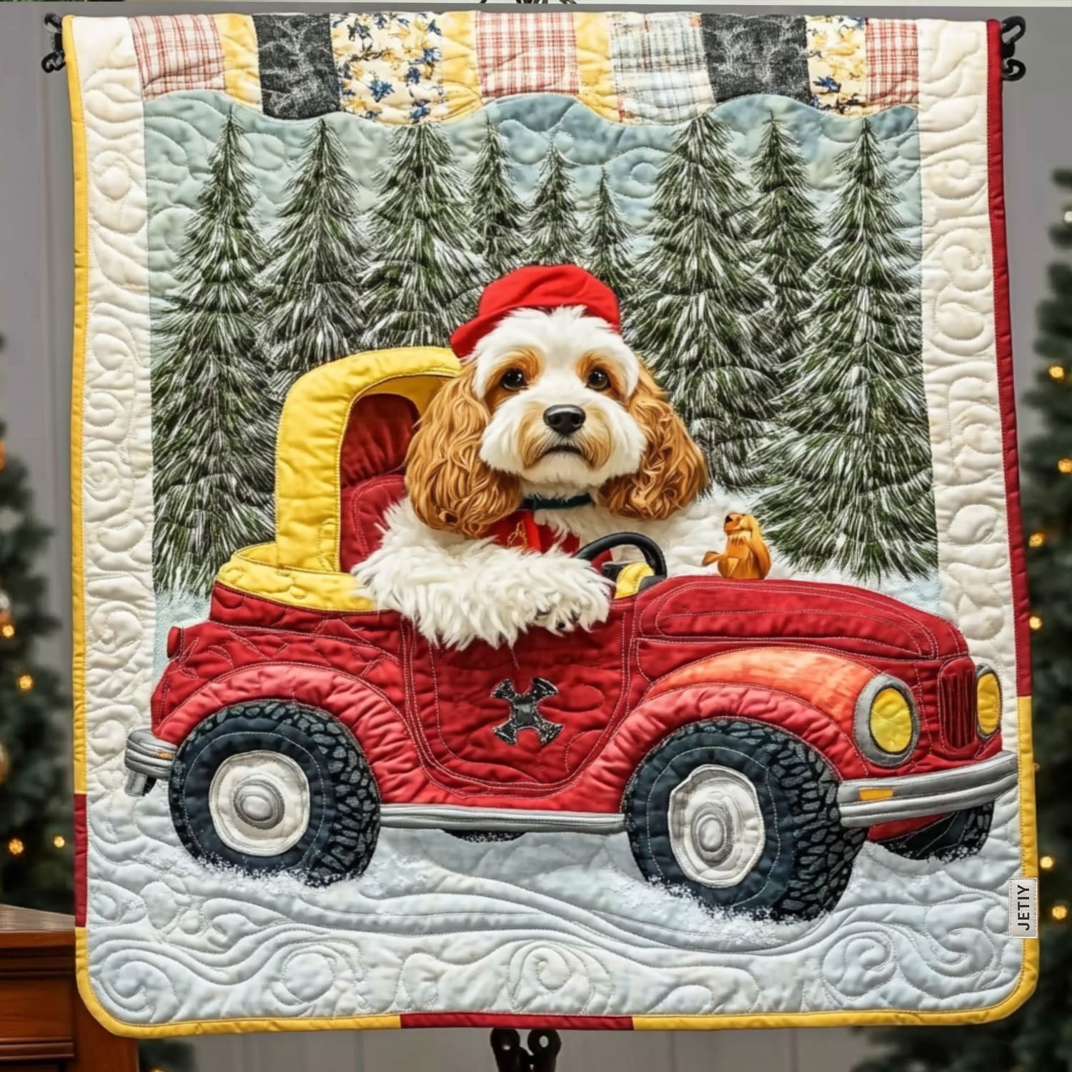 Furry Friends Festivity Quilted Blanket NCU0PT2172 – Quiltnest