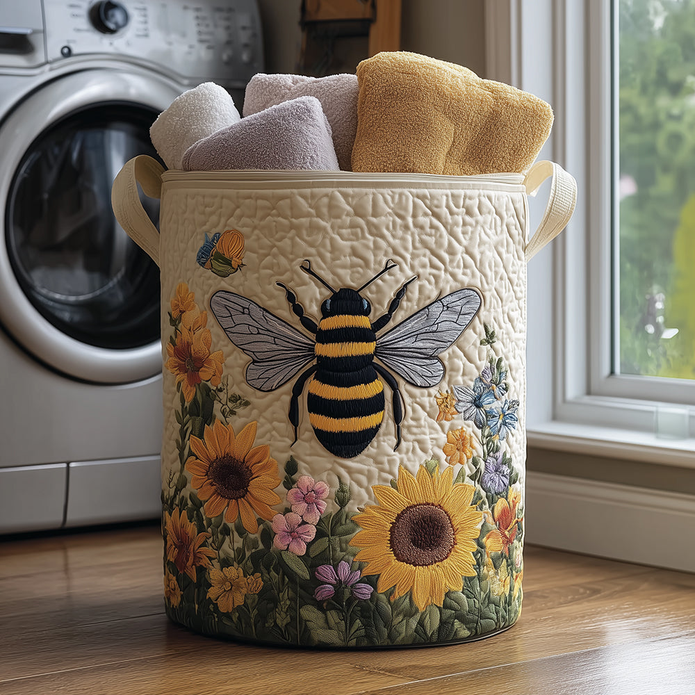 Golden Buzz Quilted Laundry Basket NCU0TH3002 – Quiltnest