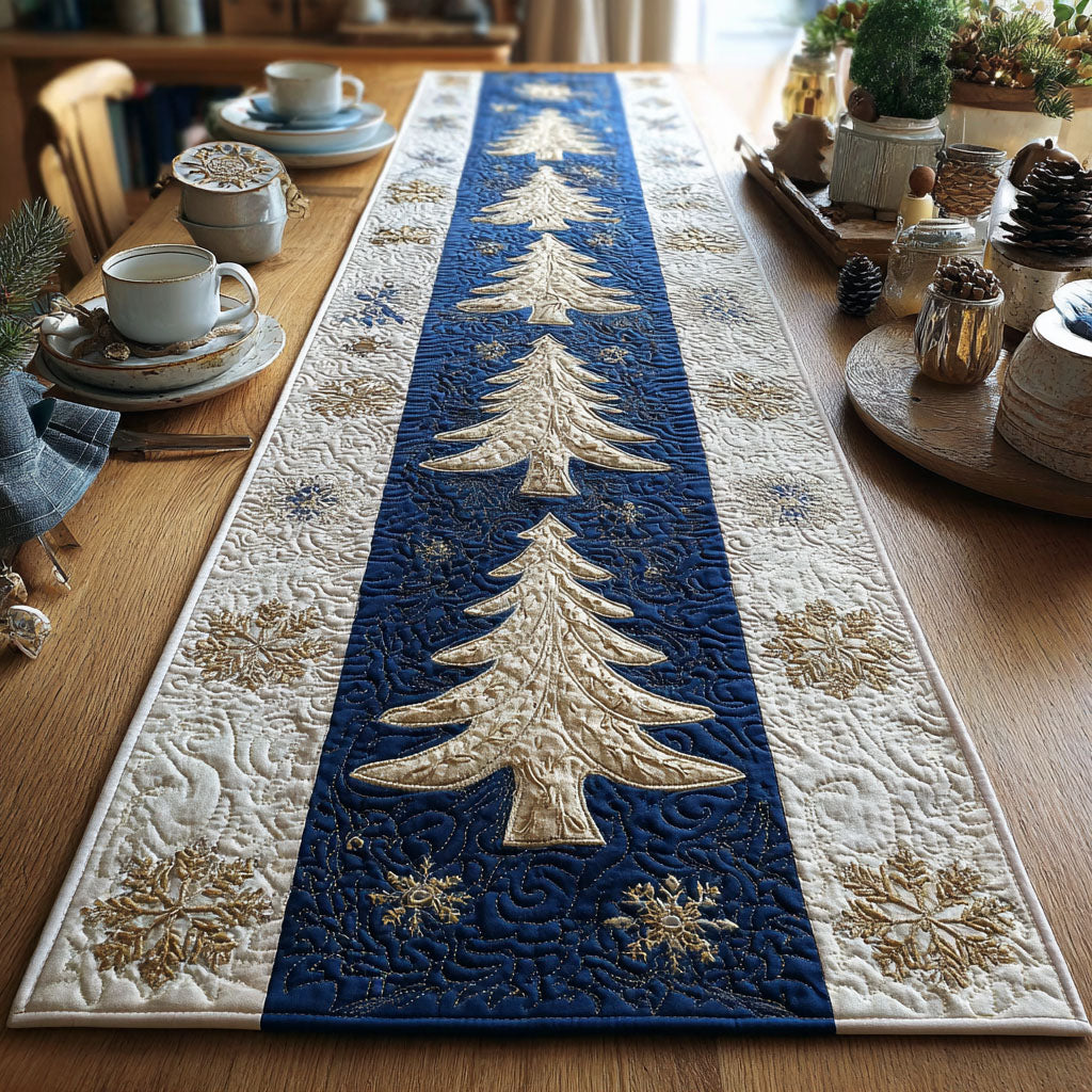 Golden Pines Quilted Table Runner NCU0NTV321 – Quiltnest