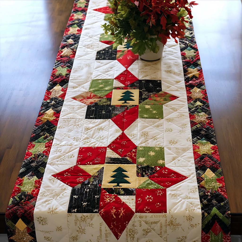 Golden Spark Quilted Table Runner NCU0NNT1657 – Quiltnest