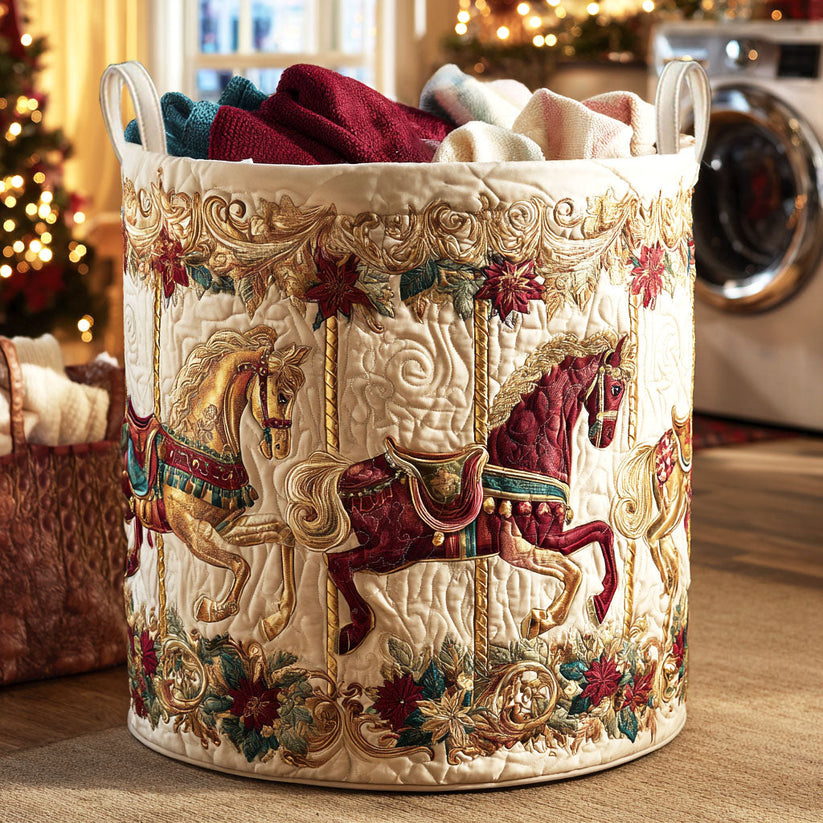 Golden Tapestry Quilted Laundry Basket NCU0NTV746 – Quiltnest