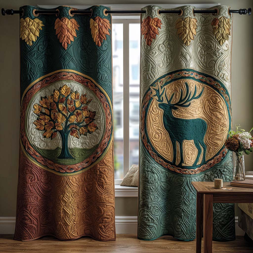 Golden Tree Quilted Curtains NCU0NNT2326 – Quiltnest
