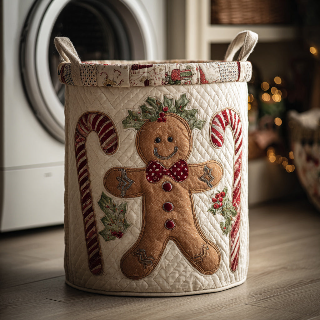 Happy Gingerbread Laundry Basket NCU0HNH115 – Quiltnest