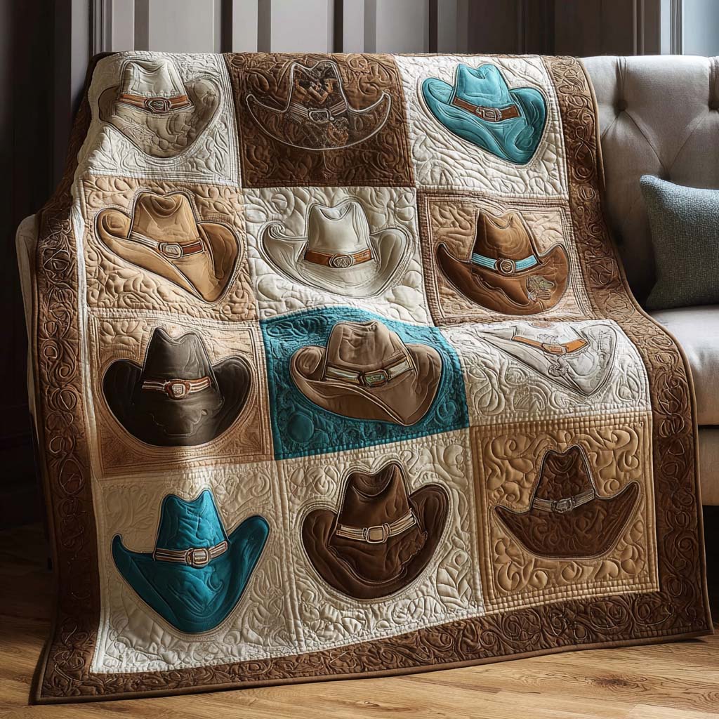 Hat Patches Quilted Blanket NCU0NNT2135 – Quiltnest