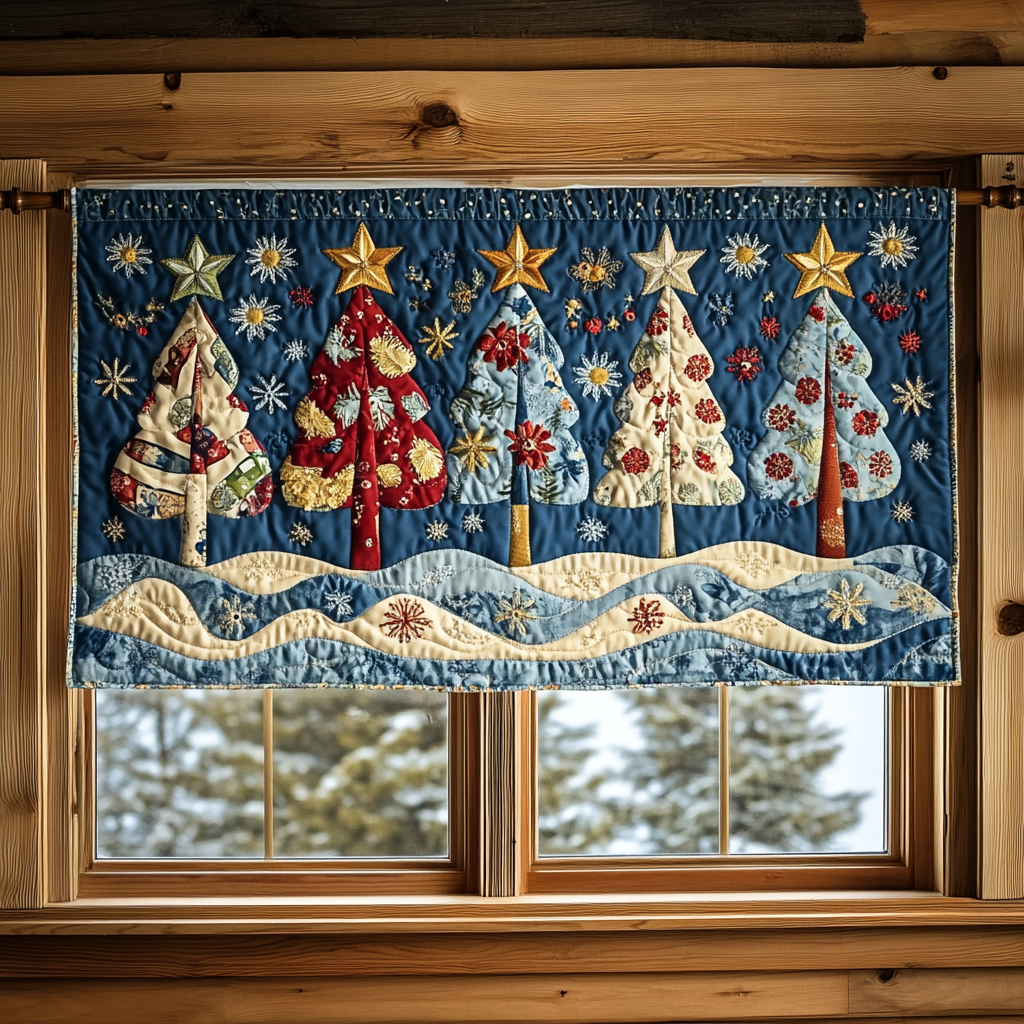 Holiday Forest Quilted Valance NCU0DDK1035 – Quiltnest