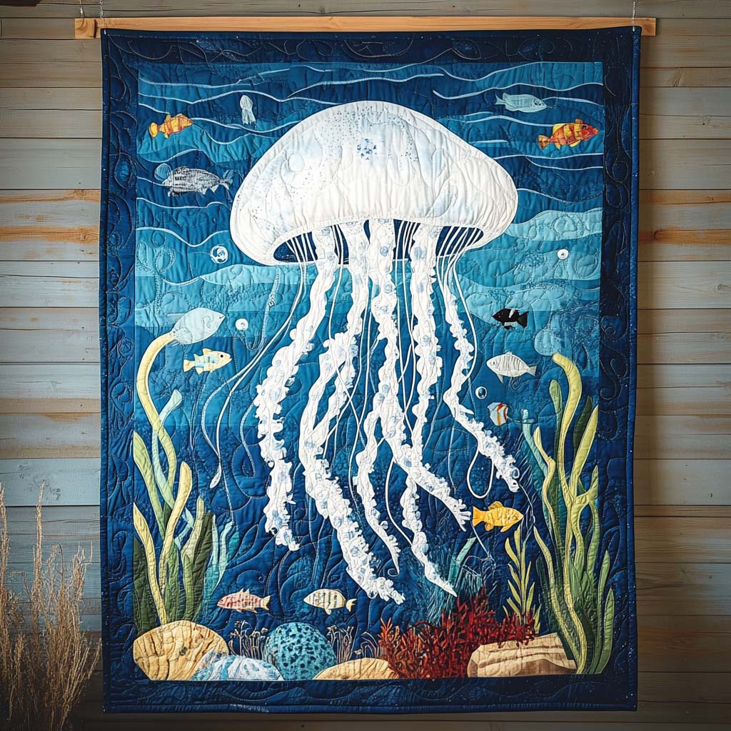 Jellyfish Glow Quilted Blanket NCU0NT733 – Quiltnest