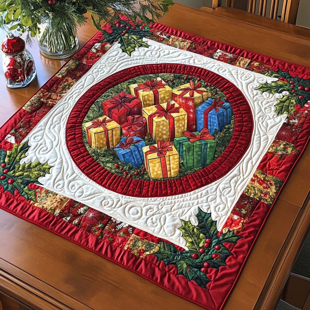 Jolly Spirit Quilted Table Topper NCU0NNT1633 – Quiltnest
