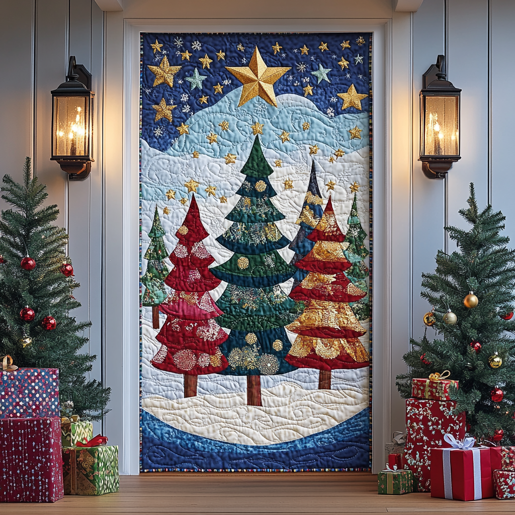 Joyful Scene Quilted Door Cover NCU0DK10947 – Quiltnest