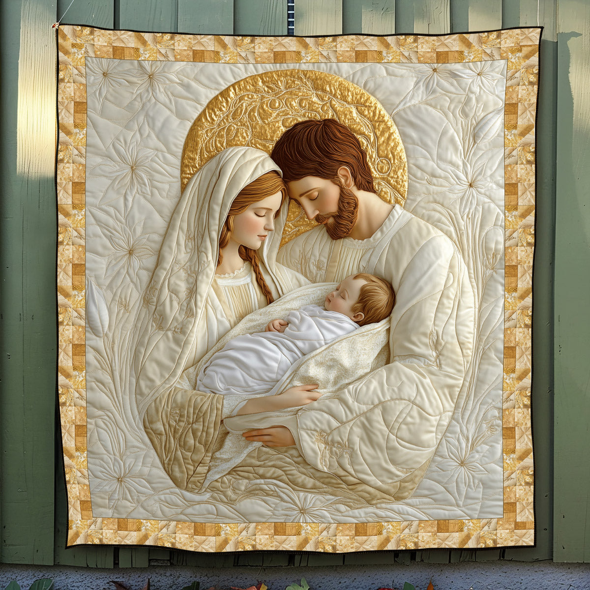 Joyous Nativity Scene Quilted Blanket NCU0TL1738 – Quiltnest