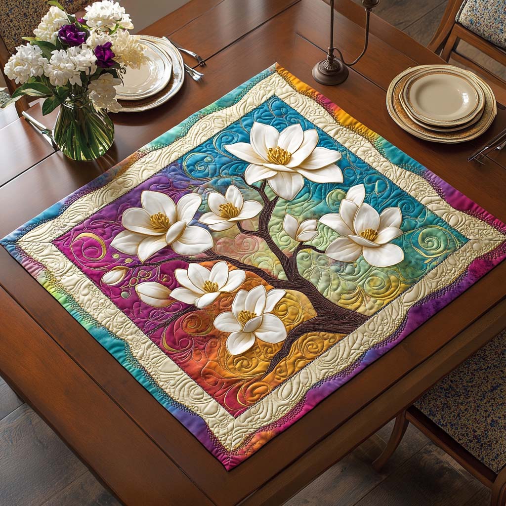 Magnolia Magic Quilted Table Topper NCU0NNT984 – Quiltnest